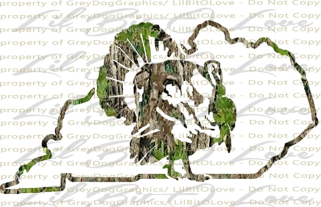 State of Kentucky KY Outline With Turkey Silhouette in the Center ...