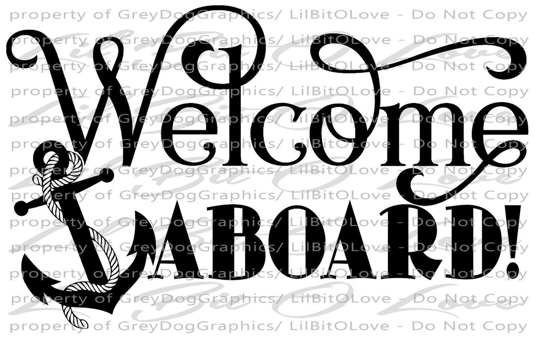 Welcome Aboard Vinyl Decal Wall Sticker Ship's Wheel Ship Boat Sign - Etsy