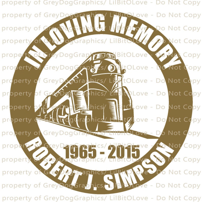 In Memory Railroad Conductor Vinyl Decal Sticker Personalize | Etsy