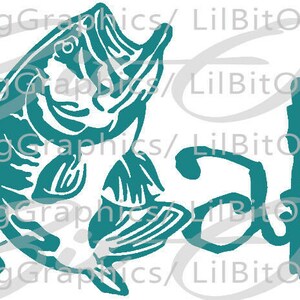 Fishaholic Bass Vinyl Decal Sticker Fishing Fish Fisherman - Etsy