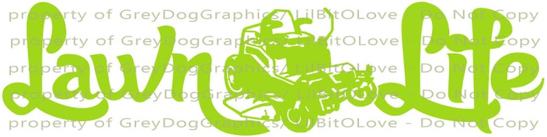 Lawn Life Script Vinyl Decal Zero Turn Mower Mowing Mow - Etsy