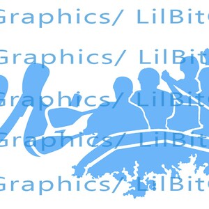 River Life Whitewater Raft in the Center Vinyl Decal Rafting White ...