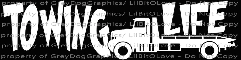 Towing Life Flatbed Vinyl Decal Sticker Tow Truck Accident | Etsy