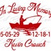In Loving Memory Fisherman in Boat Vinyl Decal Name Dates - Etsy