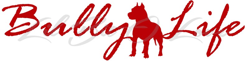 Bully Life Vinyl Decal Sticker Pit Bull Script Dog - Etsy