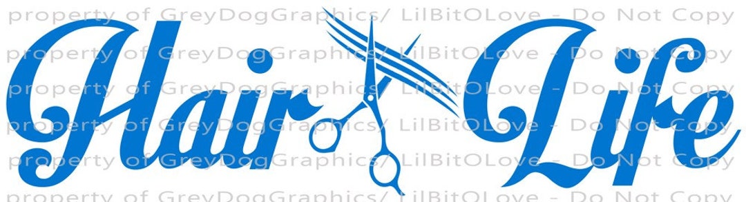 Hair Life Vinyl Decal Scissors Salon Stylist Sticker Shop - Etsy
