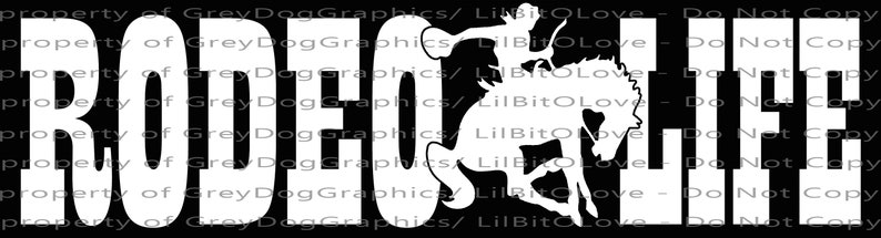 Rodeo Life Bucking Bronco Vinyl Decal Rodeo Sticker Cowgirl - Etsy