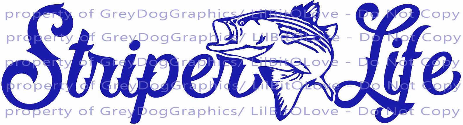 Striper Life Vinyl Decal Striped Bass Fishing Sticker Fish - Etsy