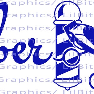 Barber Life Vinyl Decal Barber Pole Scissors Clippers Sticker Shop ...