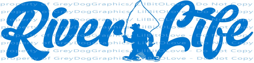 River Life Vinyl Decal Fly Fisherman Fishing Fish Trout Fresh Water ...