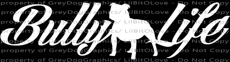Bully Life Floppy Eared Ears Vinyl Decal Sticker Pit Bull Script Dog - Etsy