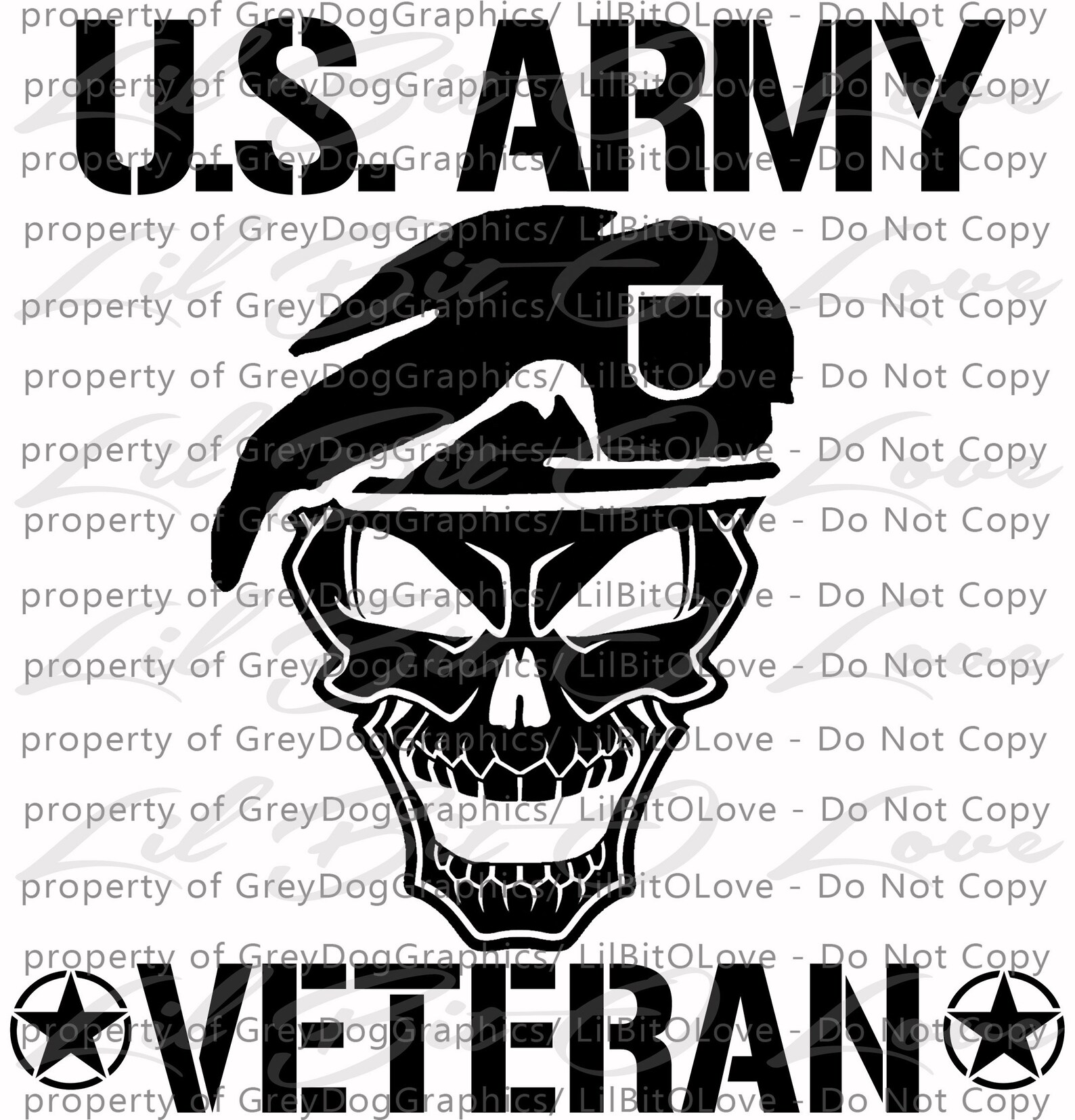 Army Skull Veteran Soldier Vinyl Decal Sticker United States - Etsy