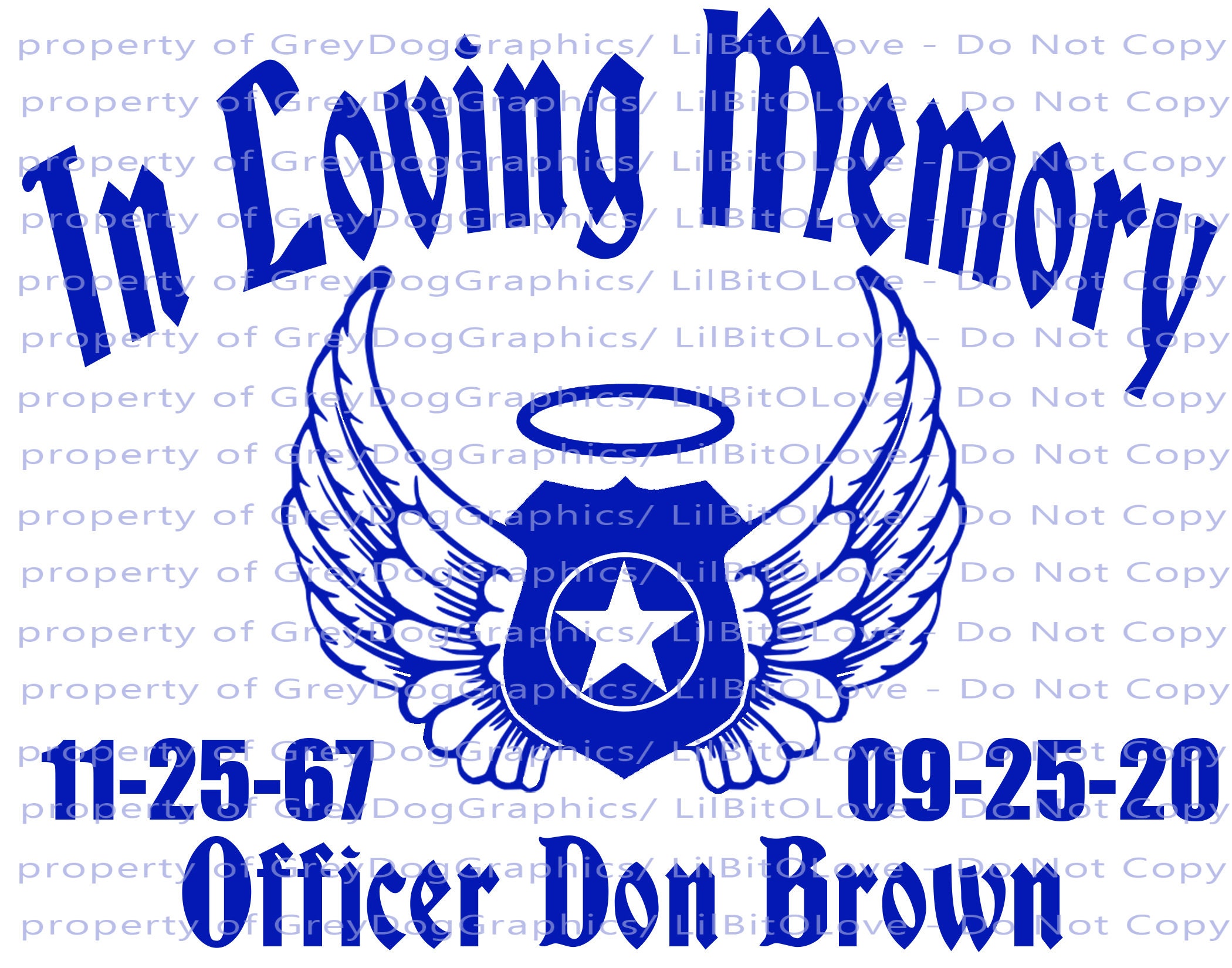 In Loving Memory Policeman Vinyl Decal Name Dates Custom - Etsy
