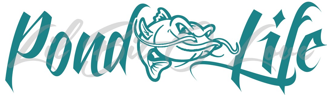 Pond Life Mean Catfish Vinyl Decal Sticker Fishing Fisherman Fish - Etsy