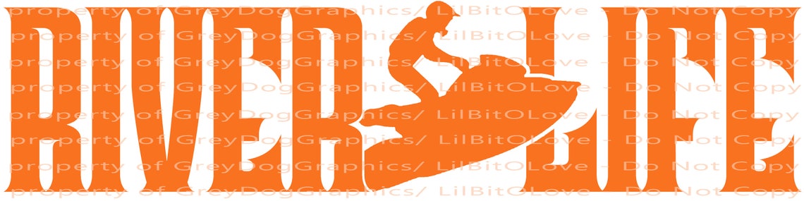 River Life Jetski Vinyl Decal with Jet Ski Sticker Fishing | Etsy