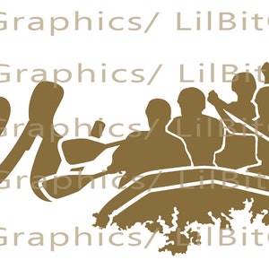 River Life Whitewater Raft in the Center Vinyl Decal Rafting White ...