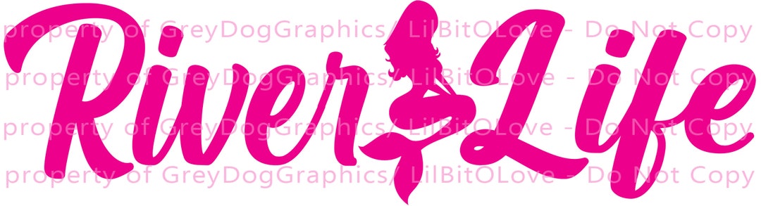 River Life Mermaid in the Center Vinyl Decal Sticker Fisherman Fish ...