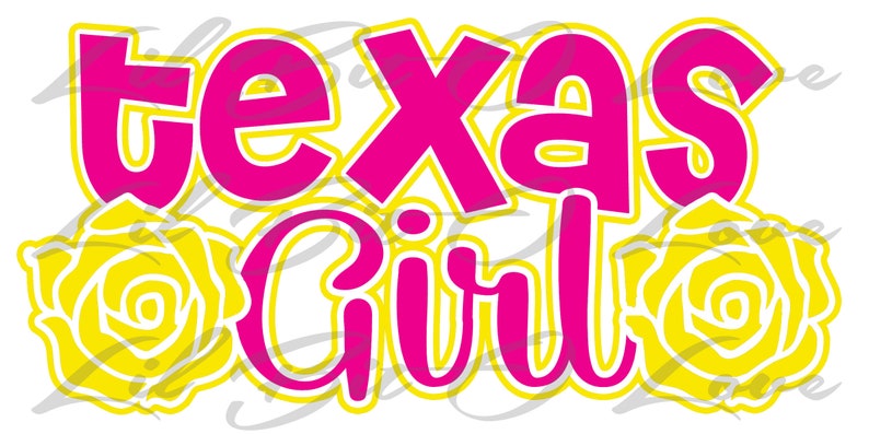 Two Color Texas Girl With Roses Vinyl Decal Sticker Etsy