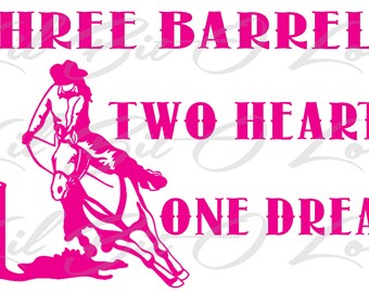 Barrel Racing Decal - Etsy