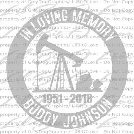 In Memory Oil Derrick Oilfield Vinyl Decal Sticker | Etsy