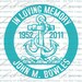 In Memory Semi Anchor Vinyl Decal Sticker Personalize With Name and ...