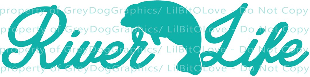 River Life Manatee Vinyl Decal Sticker Sea Cow - Etsy