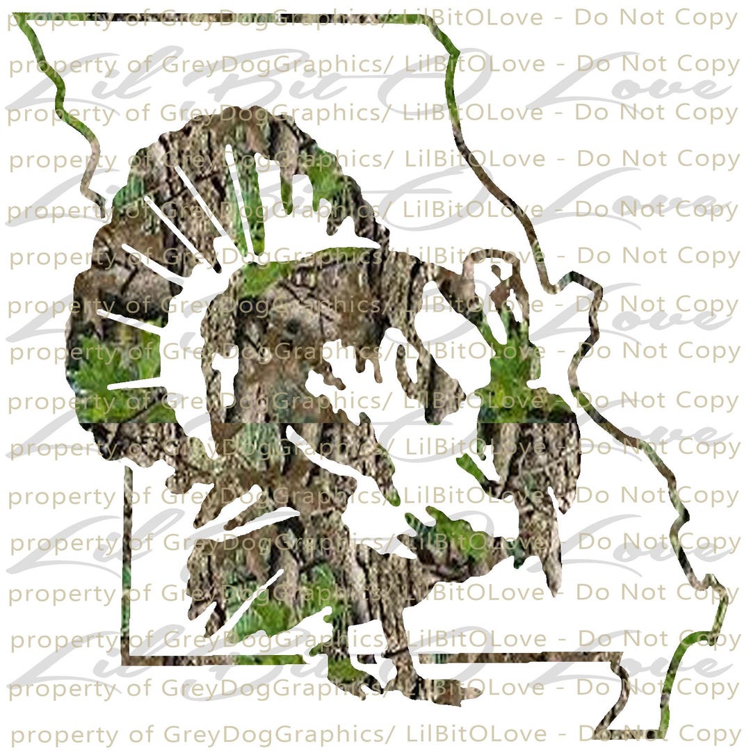 State of Missouri MO Outline With Turkey Silhouette in the Center ...
