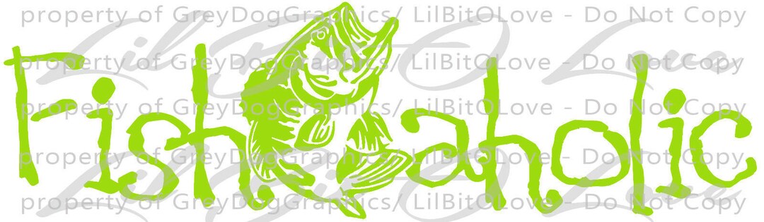 Fishaholic Bass Vinyl Decal Sticker Fishing Fish Fisherman - Etsy