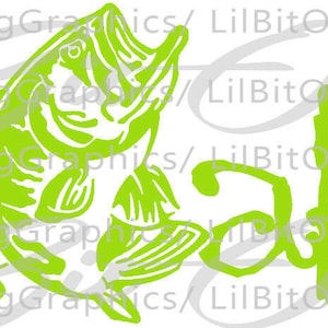 Fishaholic Bass Vinyl Decal Sticker Fishing Fish Fisherman - Etsy