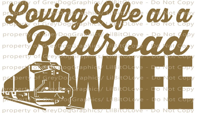 Loving Life as a Railroad Wife Vinyl Decal Sticker Rail Train - Etsy