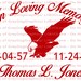 In Memory Military Field Eagle Vinyl Decal Sticker - Personalize With ...