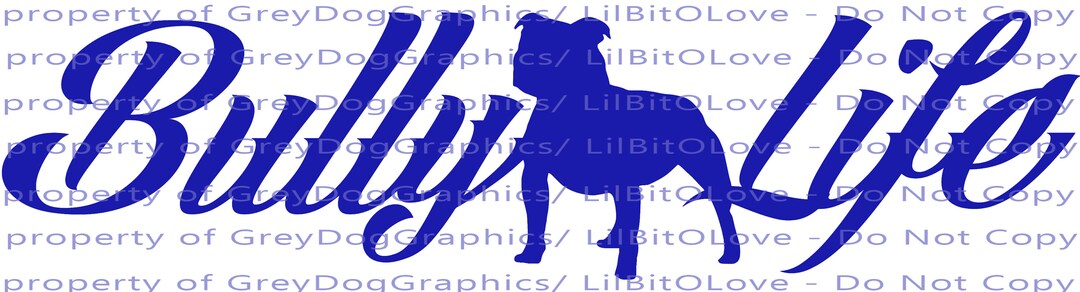 Bully Life Floppy Eared Ears Vinyl Decal Sticker Pit Bull Script Dog - Etsy