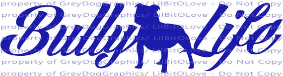 Bully Life Floppy Eared Ears Vinyl Decal Sticker Pit Bull | Etsy