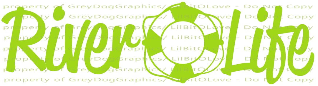 River Life Vinyl Decal Life Preserver Saver Sticker Fishing Boating ...