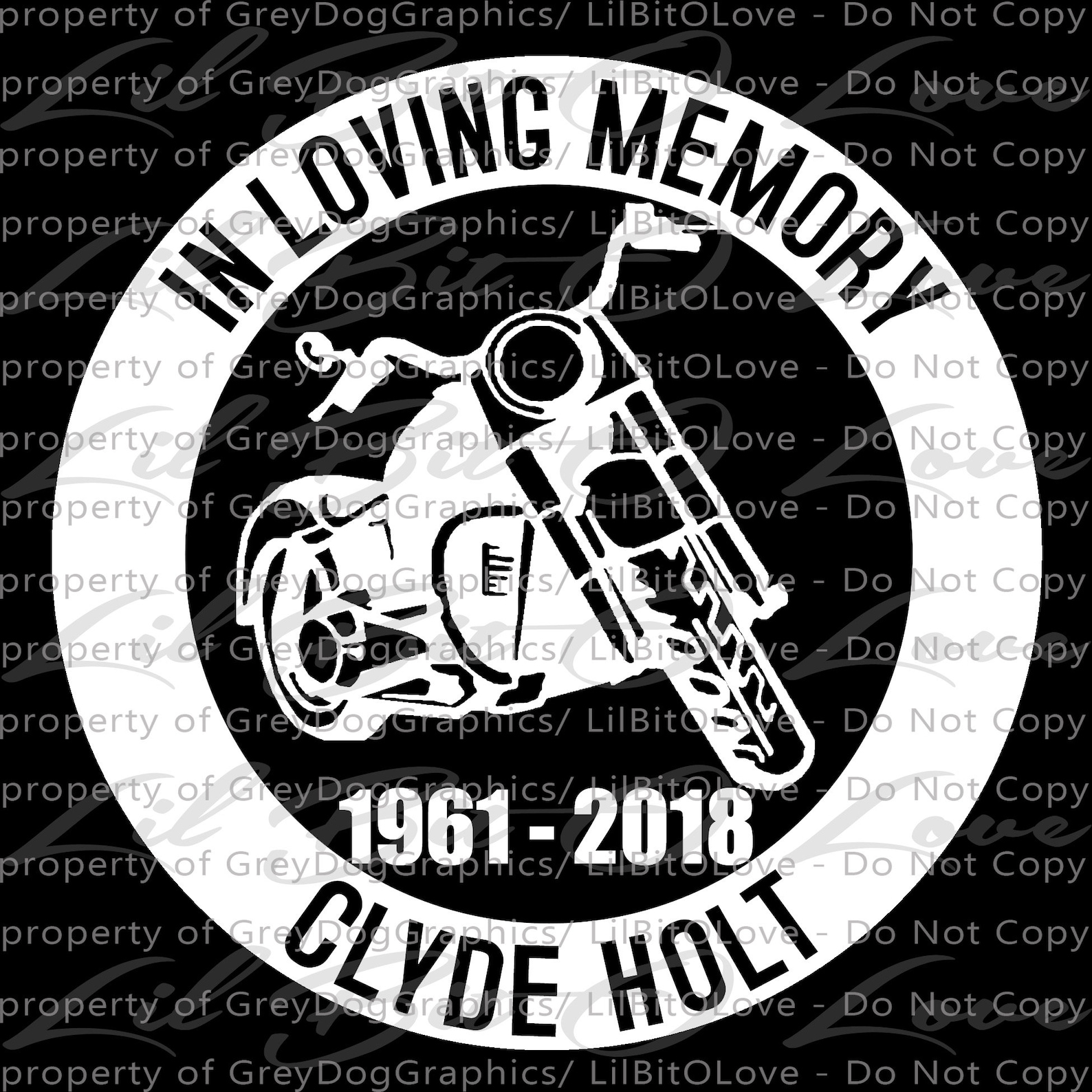 In Memory Biker Vinyl Decal Sticker Personalize With Name | Etsy