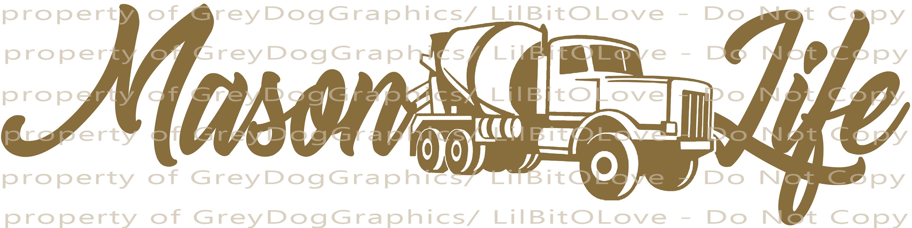 Cement Truck Mason Life Vinyl Decal Concrete Cement Masonry | Etsy