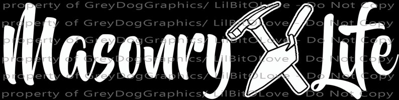 Masonry Life Brick Layer Vinyl Decal Concrete Cement Mason - Etsy
