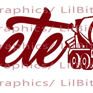 Concrete Life Vinyl Decal Construction With Cement Truck Mason Masonry ...