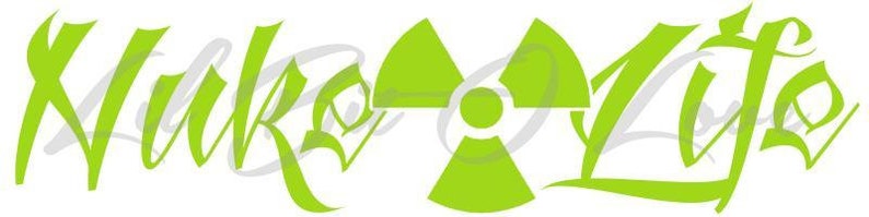 Nuke Life Vinyl Decal Nuclear Sticker Power Plant Radiation - Etsy