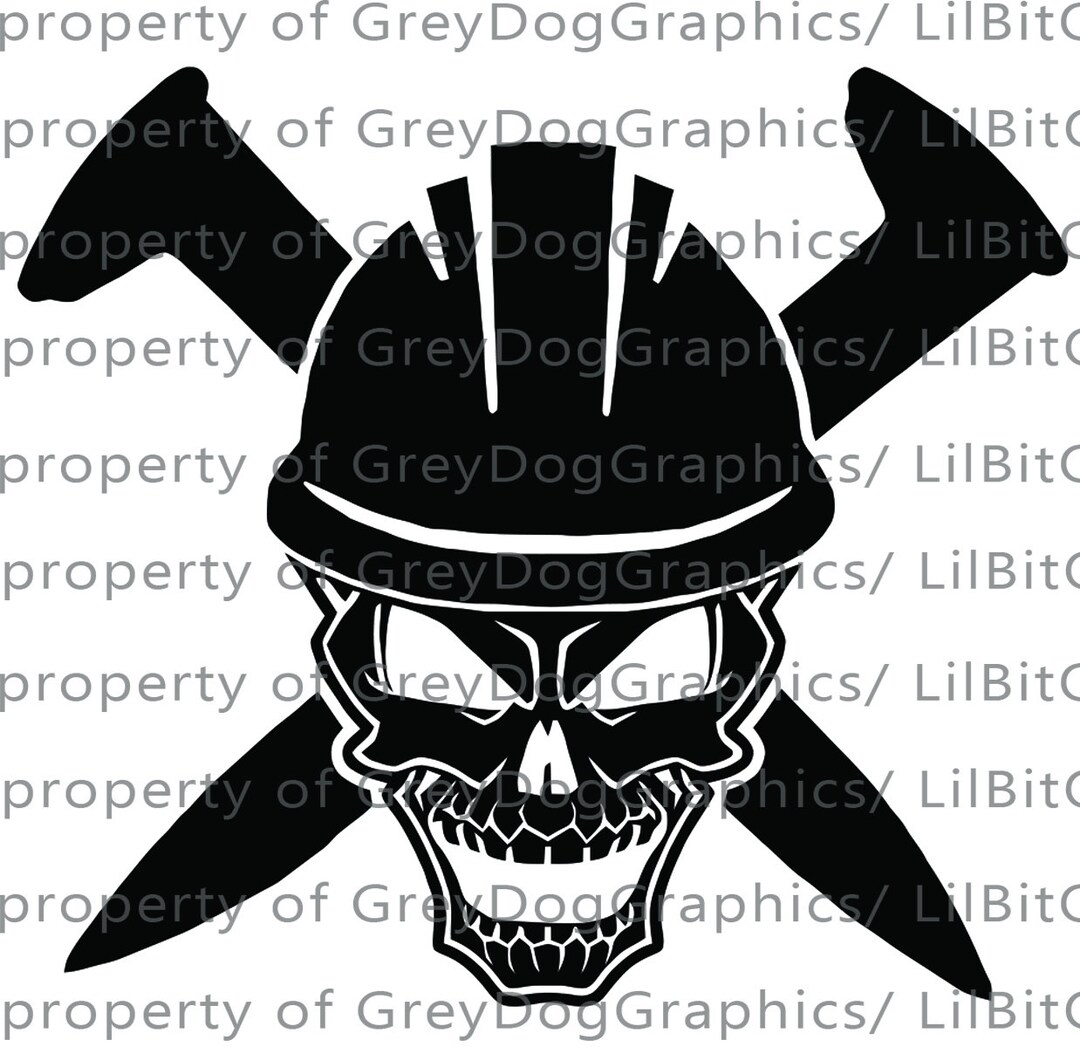 Hardhat Sized 4" Train Railroad Skull With Spikes Vinyl Decal Sticker ...