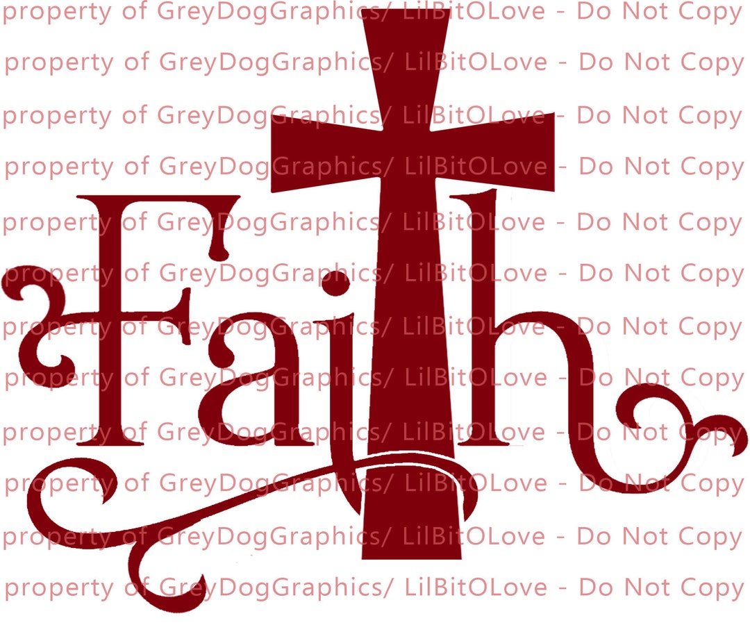 Faith Cross Vinyl Decal Filigree Sticker Christian Religious - Etsy