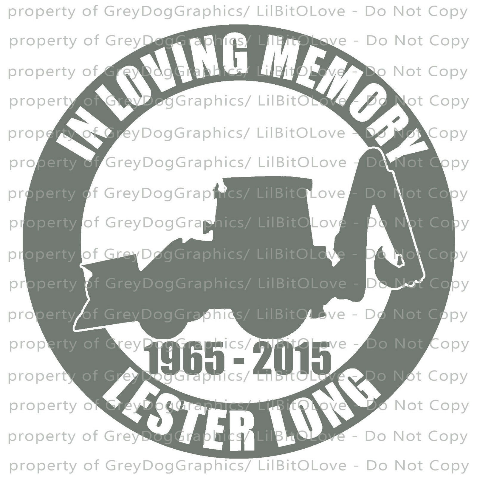 In Memory Backhoe Construction Personalize With Name and - Etsy