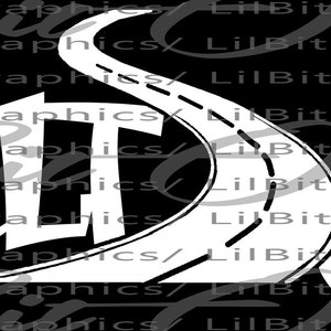 Asphalt Junky Vinyl Decal Road Construction With Road in the Center ...