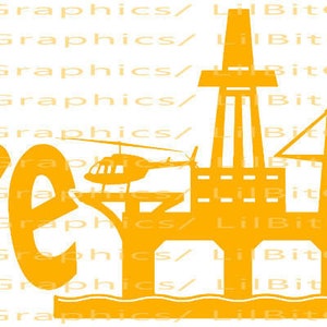 Offshore Life Oil Rig Vinyl Decal Oil Platform Sticker Petroleum ...