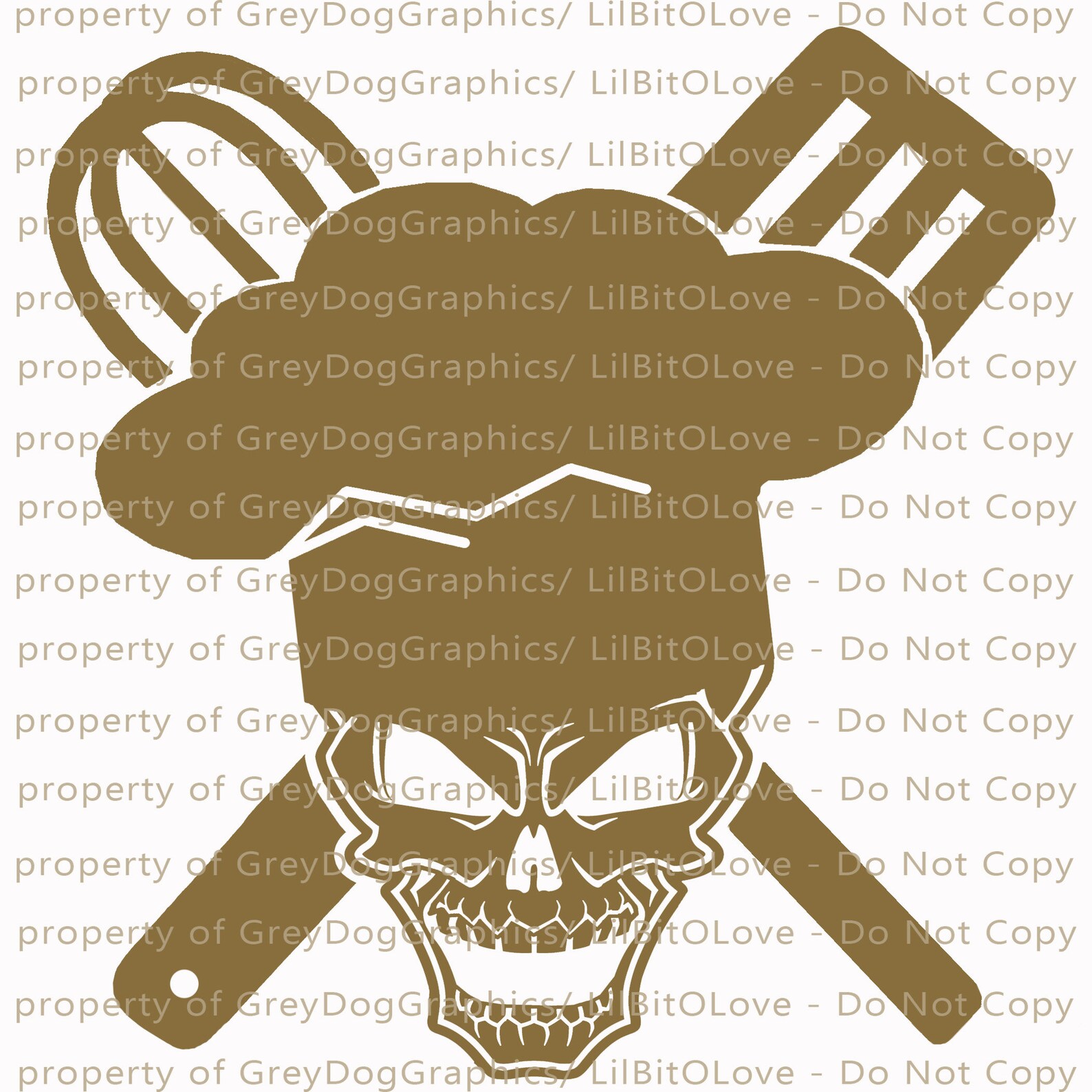 Baker Skull With Chef's Hat Whisk & Spatula Vinyl Decal | Etsy