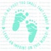 No Foot is Too Small Pro Life Infancy Loss Miscarriage Baby Vinyl Decal ...