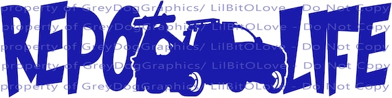 Repo Life Vinyl Decal Repossession Sticker - Etsy