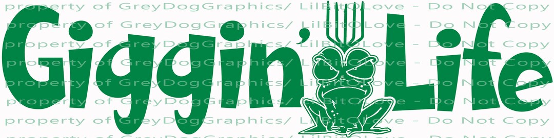 Giggin Life Vinyl Decal Frog Sticker Frogging Gigging Gig Hunting Hunt ...