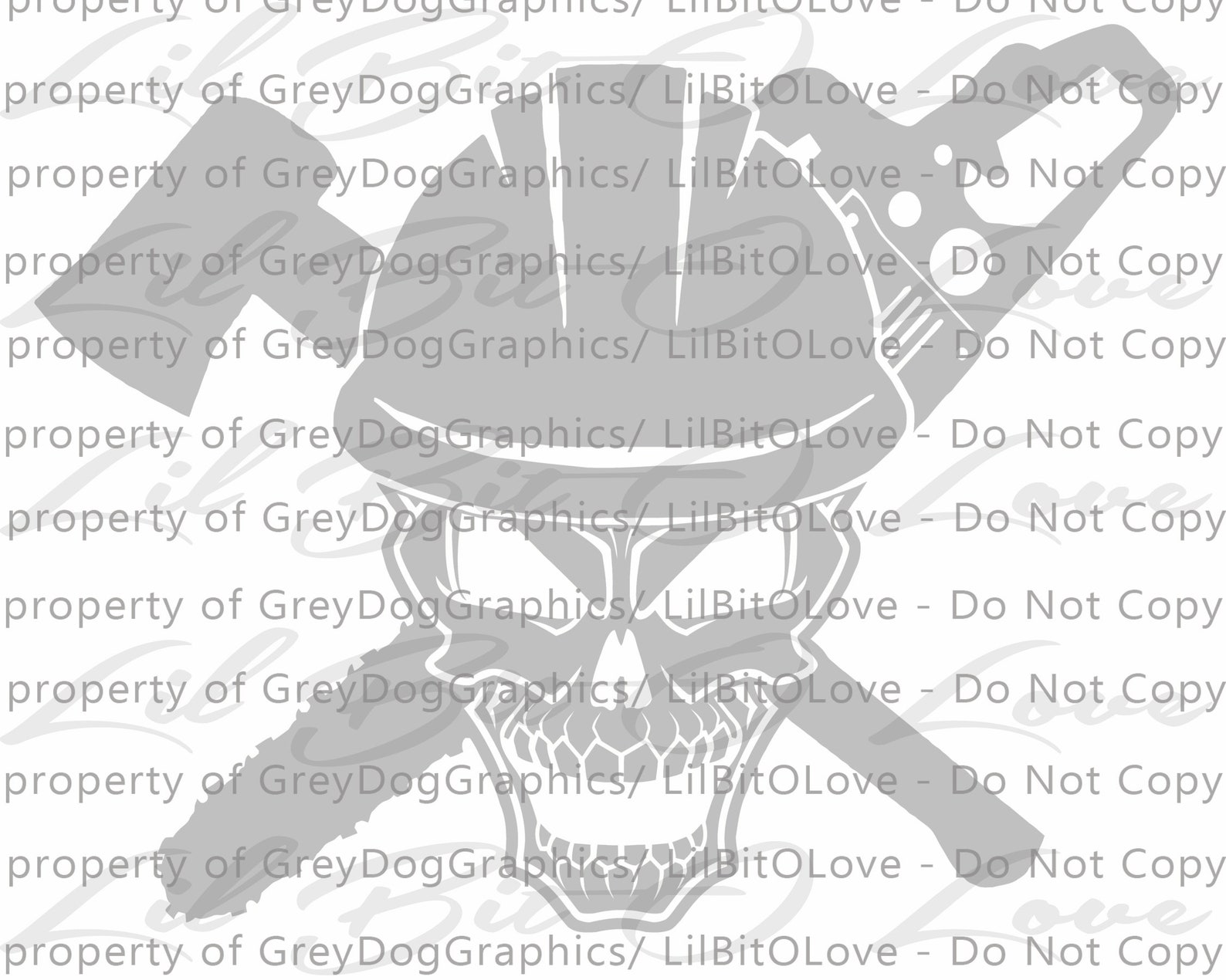 Logging Logger Skull Vinyl Decal Sticker Woodman Timber Trees Log ...