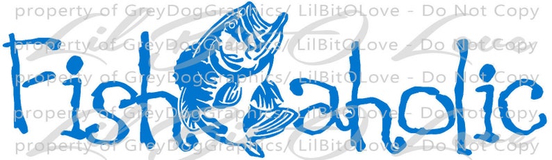 Fishaholic Bass Vinyl Decal Sticker Fishing Fish Fisherman - Etsy